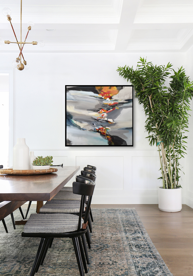 Patty Ripley, Journey Upstream, acrylic on canvas, 54x48 - lifeMstyle